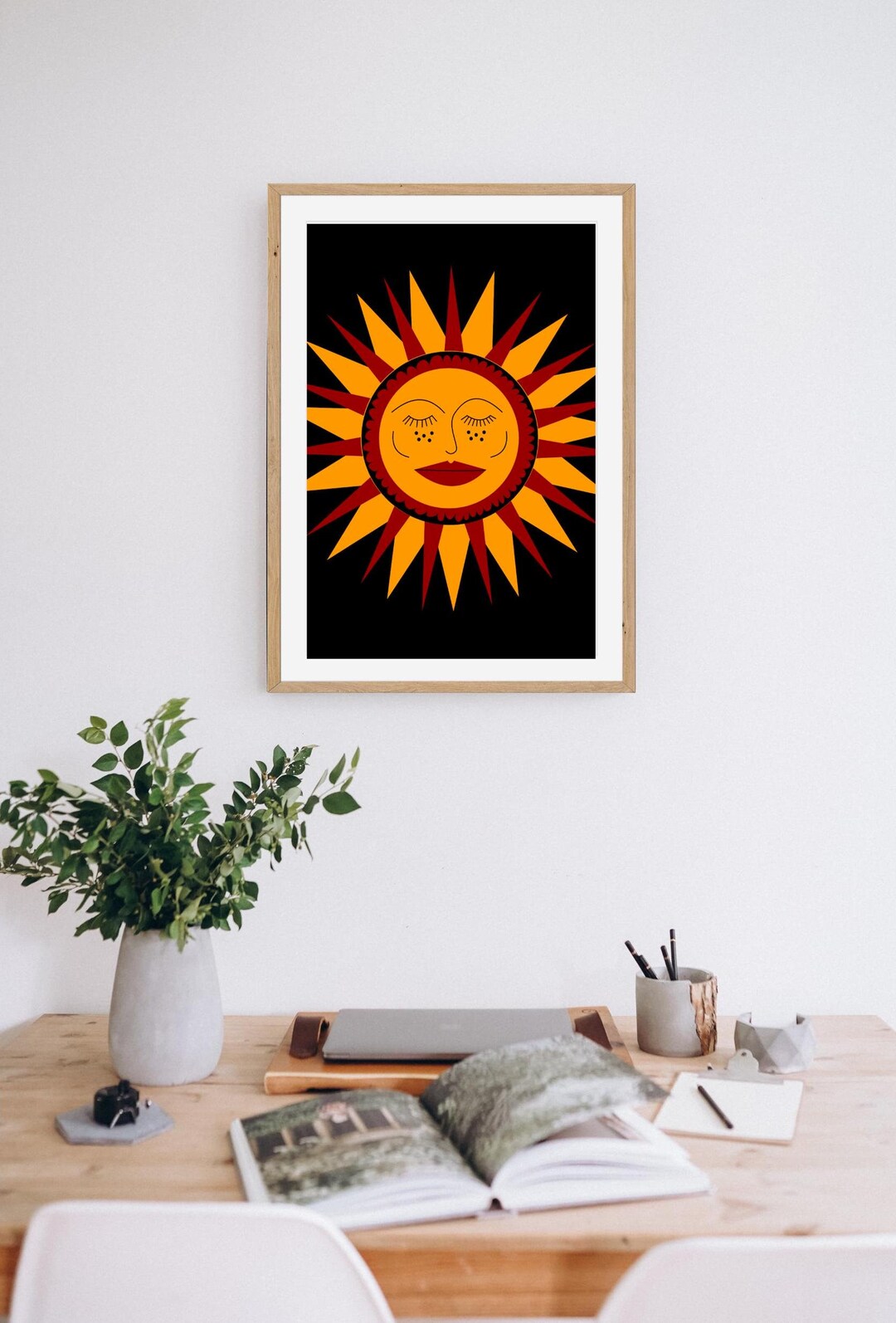 Small Artist - Unique Modern Sun Art Print / Original Graphic Design ...