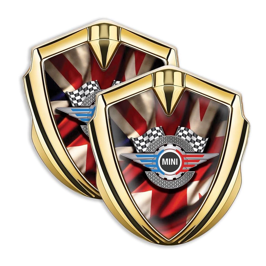 Mini Cooper 2 Metal Shields With Domed Epoxy Resin Logo /high Quality ...