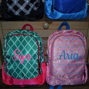 Preschool backpack personalized with childs name monogrammed | Etsy