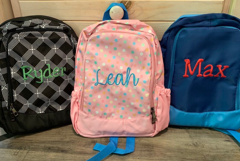 Preschool Backpack Personalized With Childs Name Monogrammed - Etsy