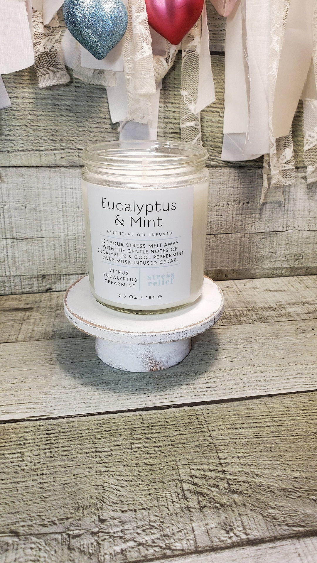 Rustic White Wood Riser, Rustic Pedestal, Farmhouse Riser, Round Riser ...