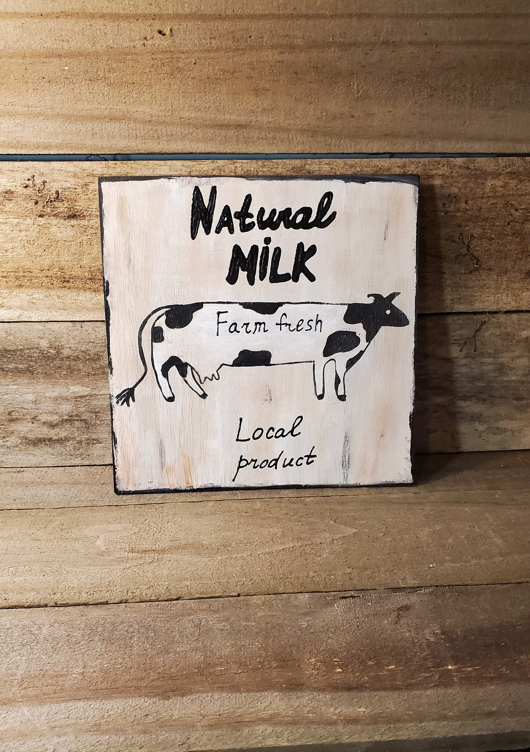 Funny Natural Farm Fresh Milk Cow Sign, Farmhouse Decor, Farmhouse ...