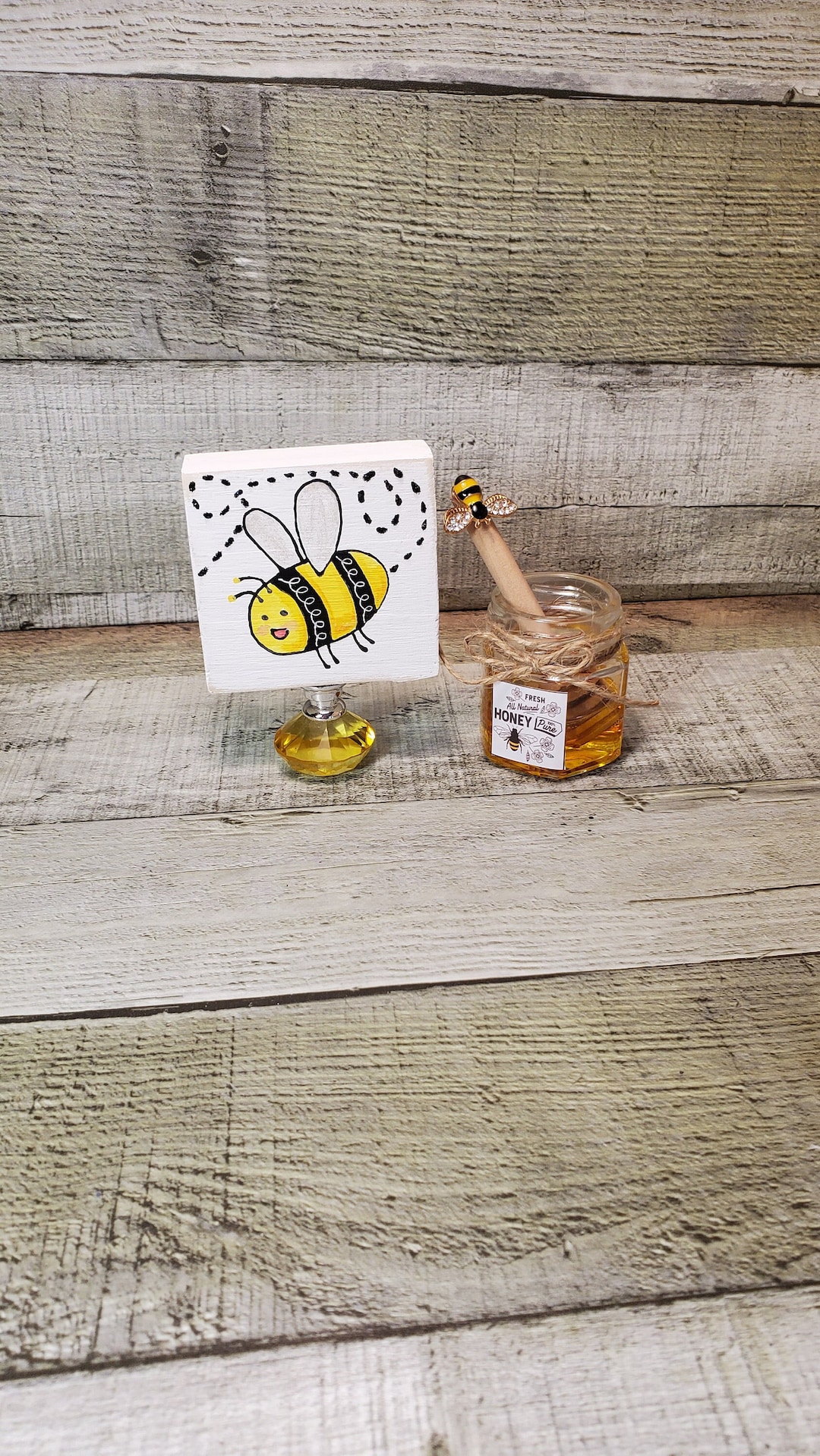 Mini Bee Art Block, Bee Shelf Sitter, Bee Tiered Tray, Bee Home Decor ...