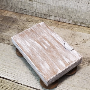 Rustic White Washed Wood Riser, Small Tiered Tray Riser, Farmhouse ...