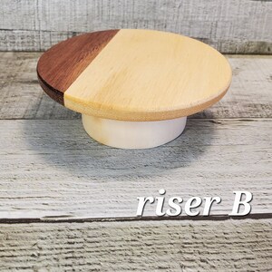 Rustic Wood Riser, Rustic Pedestal, Farmhouse Riser, Round Display ...