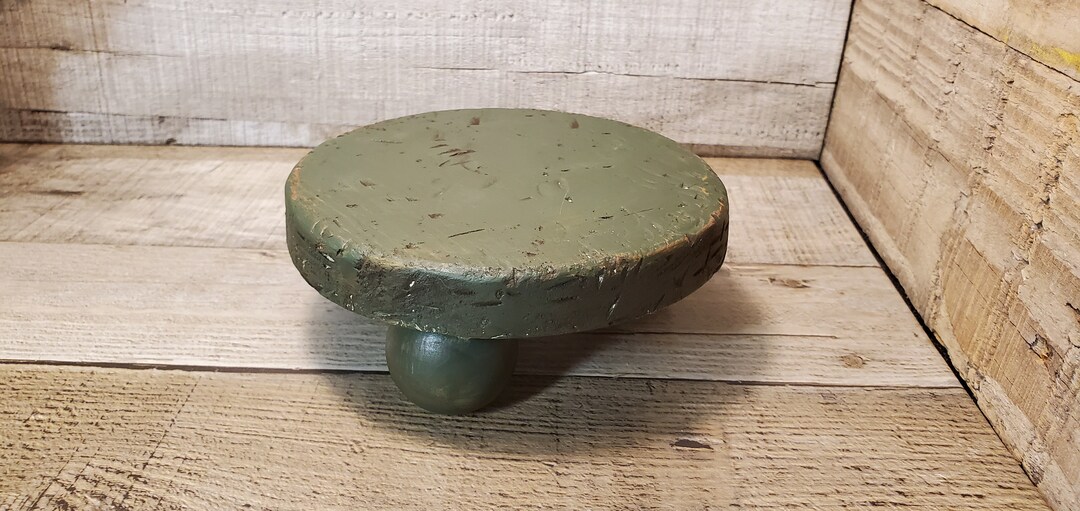 Rustic Round Wood Riser Green Riser Farmhouse Decor Pine - Etsy