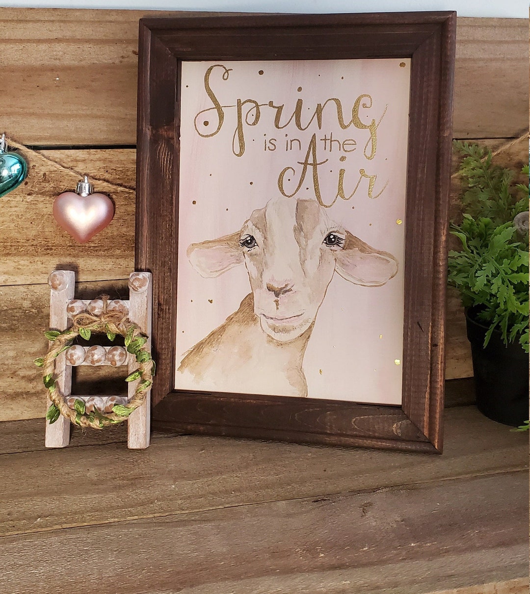 Farmhouse Goat Spring Sign, Goat Decor, Farmhouse Art, Farmhouse ...