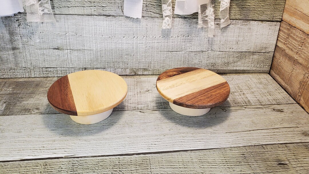 Rustic Wood Riser, Rustic Pedestal, Farmhouse Riser, Round Display ...