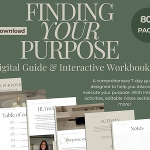 Find Your Purpose | Digital Guide + Interactive Workbook | Find Your ...