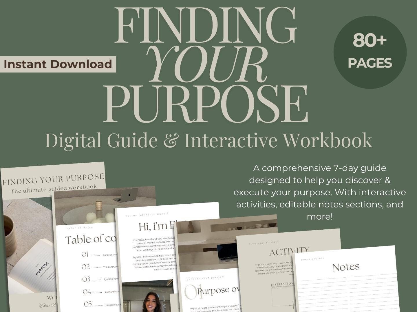 Find Your Purpose | Digital Guide + Interactive Workbook | Find Your ...