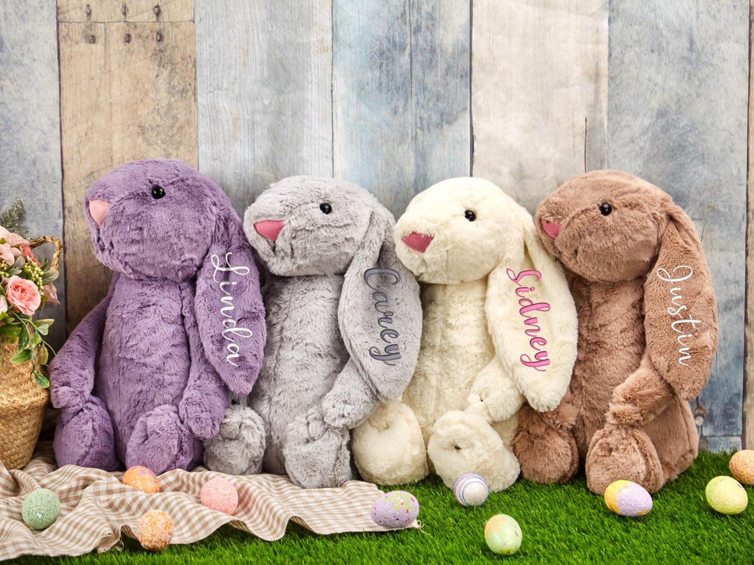 Personalized Plush Bunny Rabbit,embroidered Bunny Rabbit,birthday Bunny ...