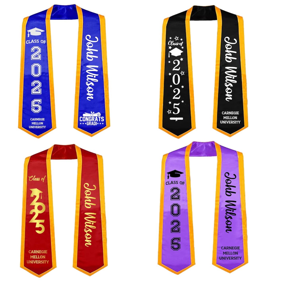 Personalized College Graduation Stole,custom Class of 2025 Stoles ...