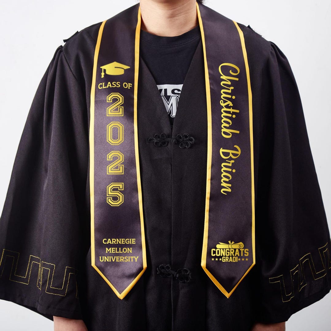 Personalized College Graduation Sash,personalized Text Grad Stole Sash ...