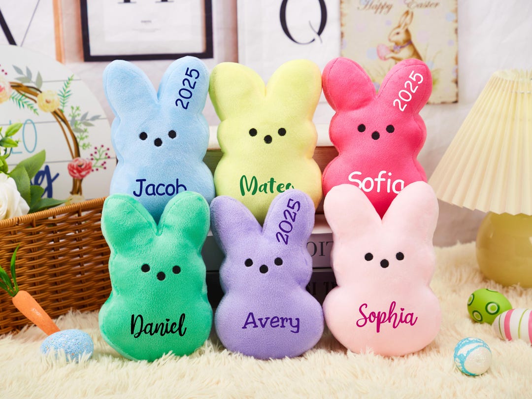 Personalized Plush Bunny Rabbit,easter Bunny Peep,easter Basket Stuffed ...