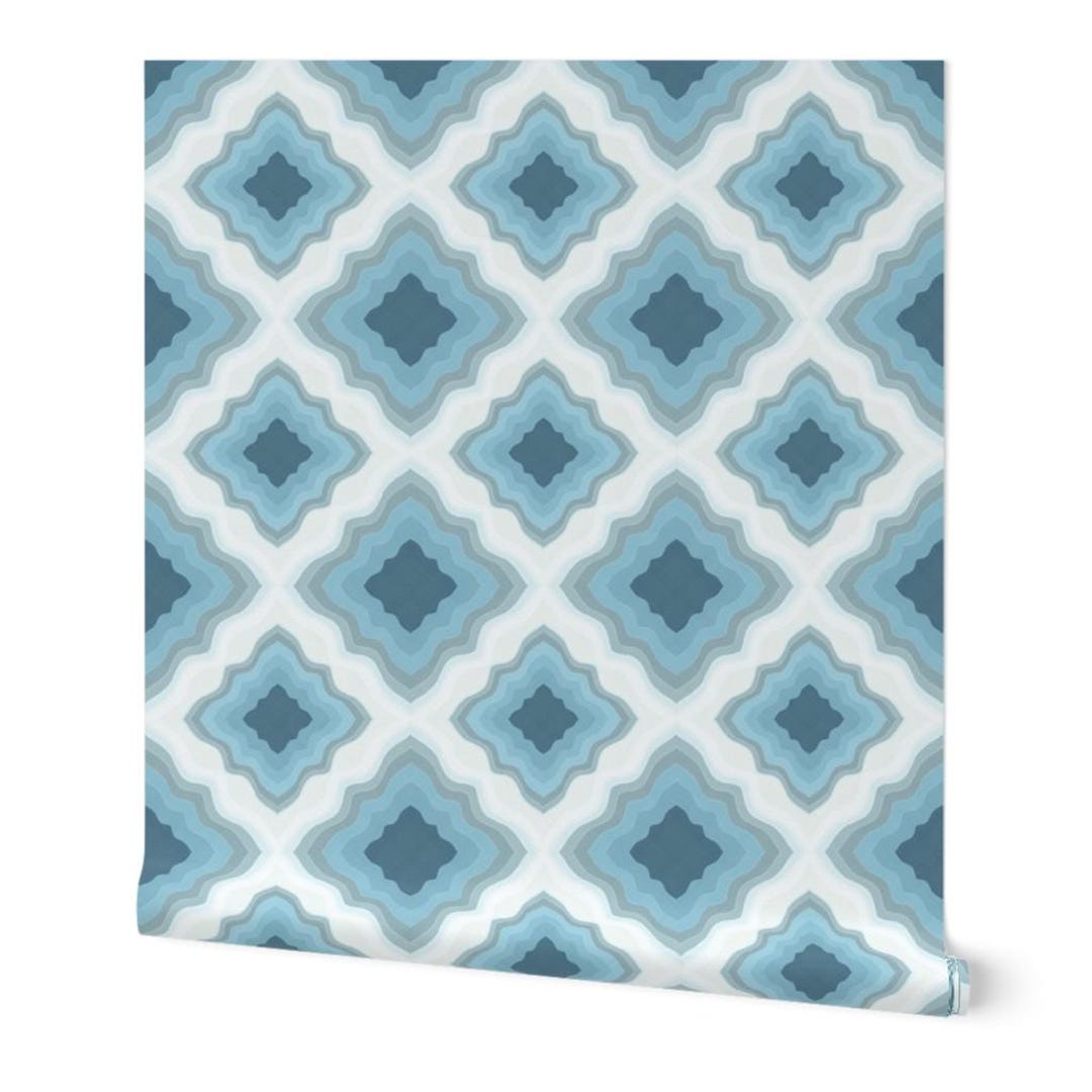 Blue Boho Wallpaper, Ombre Peel and Stick, Modern French Country ...