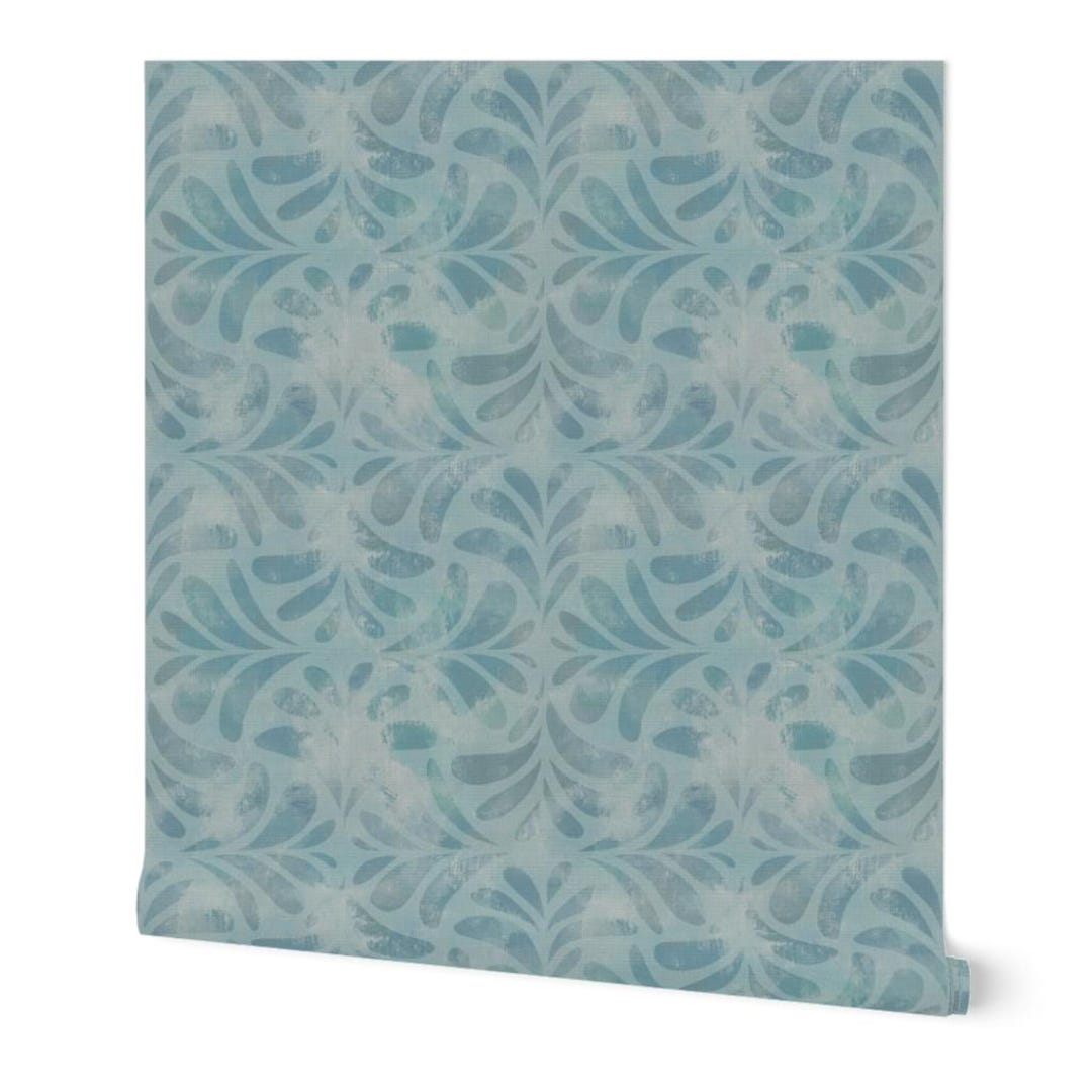 Blue Traditional Vintage Peel and Stick Wallpaper, Linen Texture ...