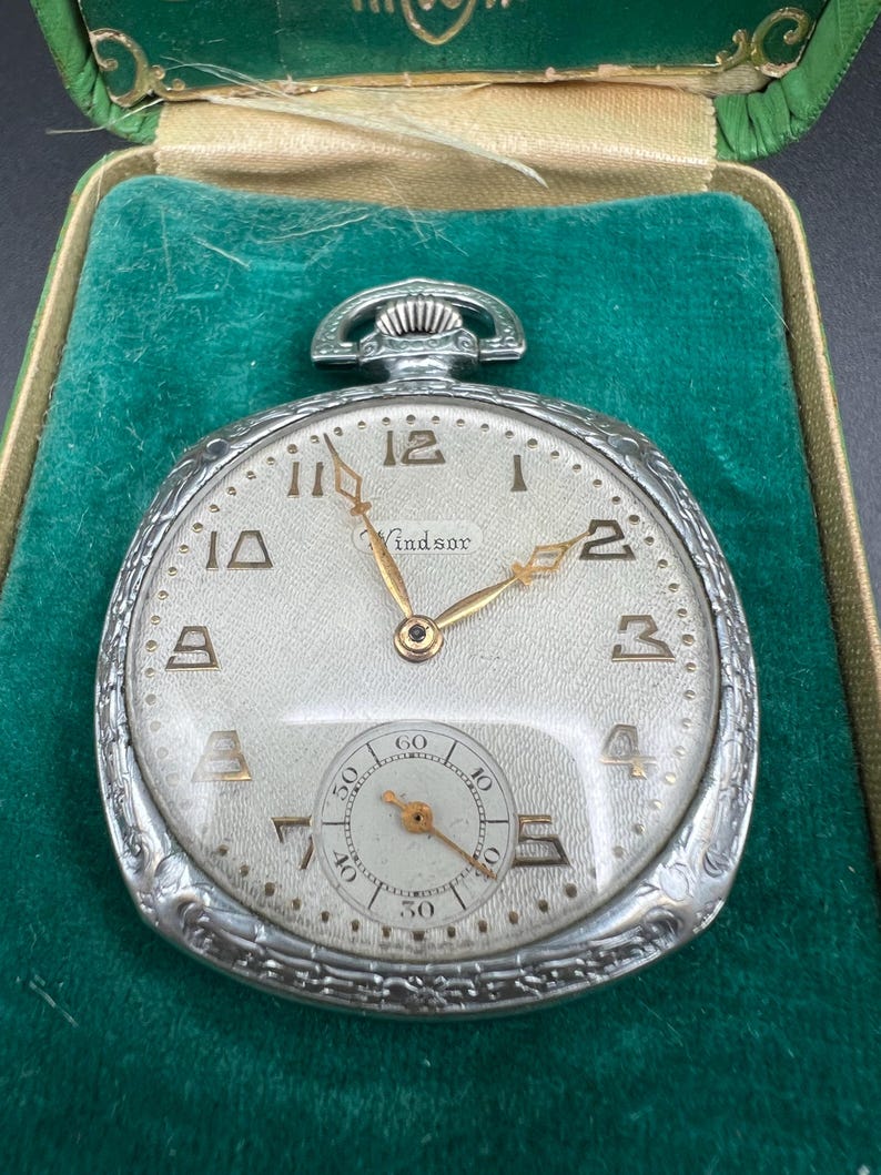 Windsor by Jagot 6 Jewels Pocket Watch With Original Display Case - Etsy