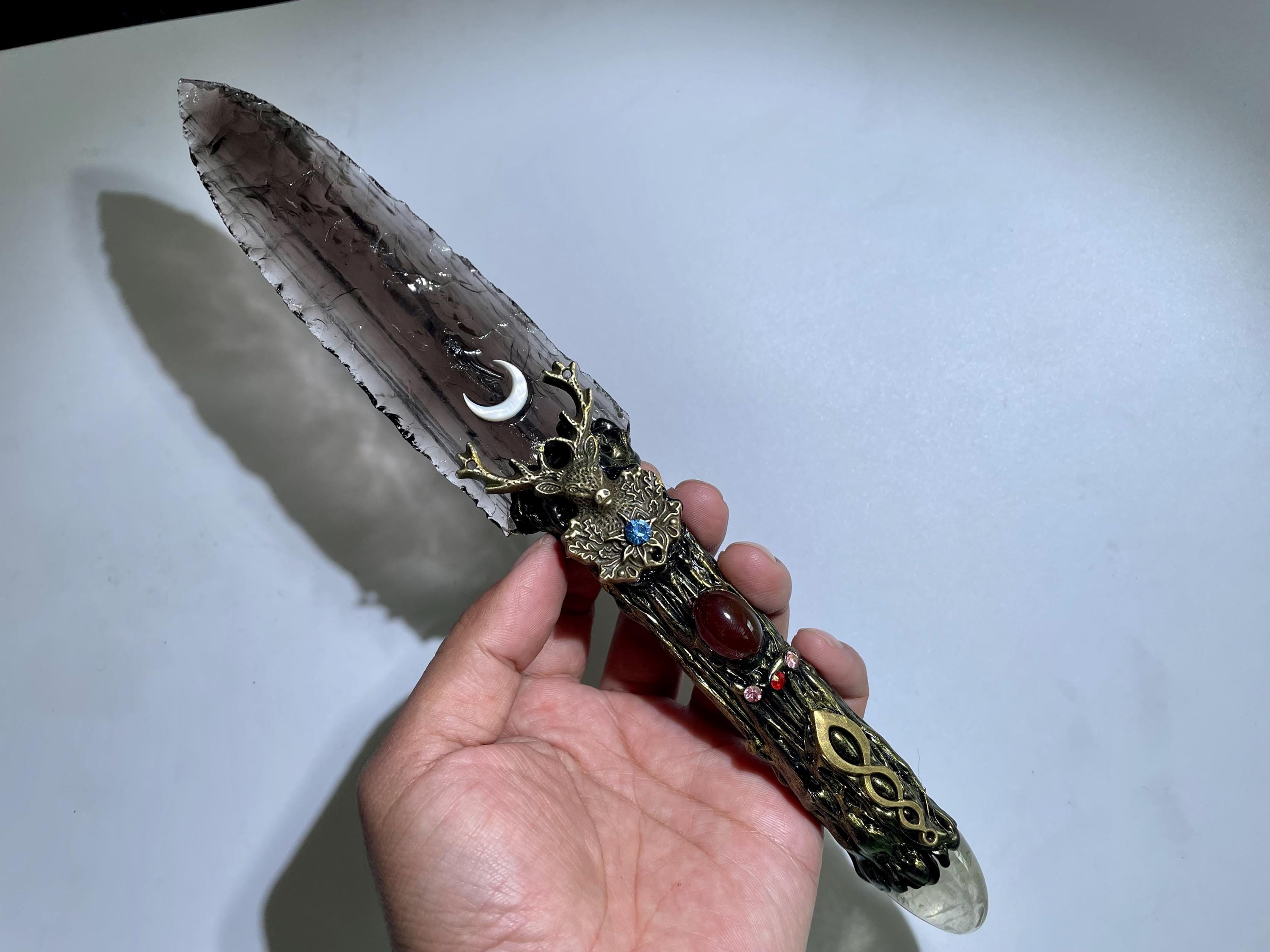 9.8natural Ice Dagger Quartz Crystal Knife Hand Quartz Crystal Gifts ...