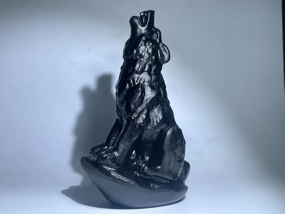 Hand Carved Obsidian Wolf Skull: Crystal Home Decor (6.3'') - Etsy