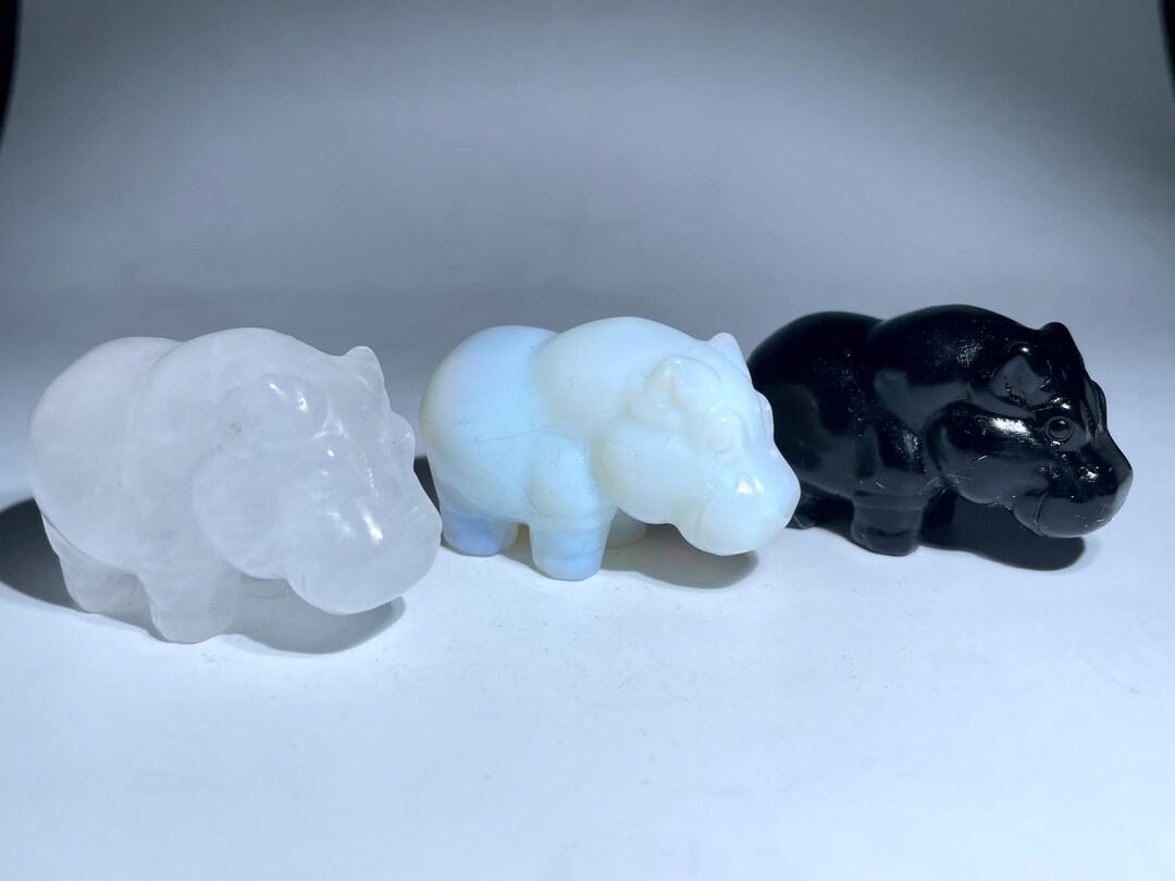 Quartz Crystal Hippo Skull: Healing Stone Carving (1.7") - Etsy