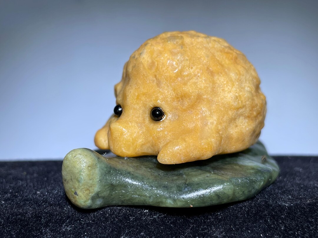 Yellow Jade Hedgehog Skull: Hand Carved Crystal Healing Gift (2.7") - Etsy
