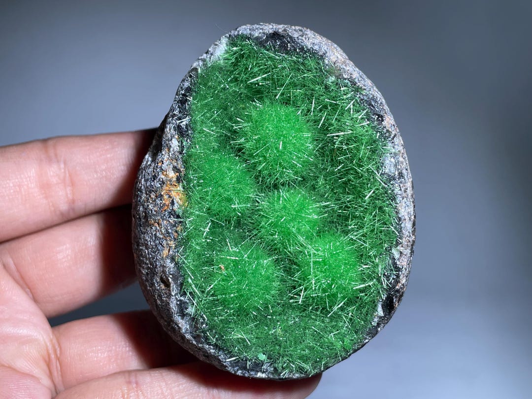 Natural Meteorite Specimen: Quartz Crystal, Goethite & Green Copper Ore ...