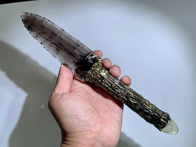 9.8natural Ice Dagger Quartz Crystal Knife Hand Quartz Crystal Gifts ...