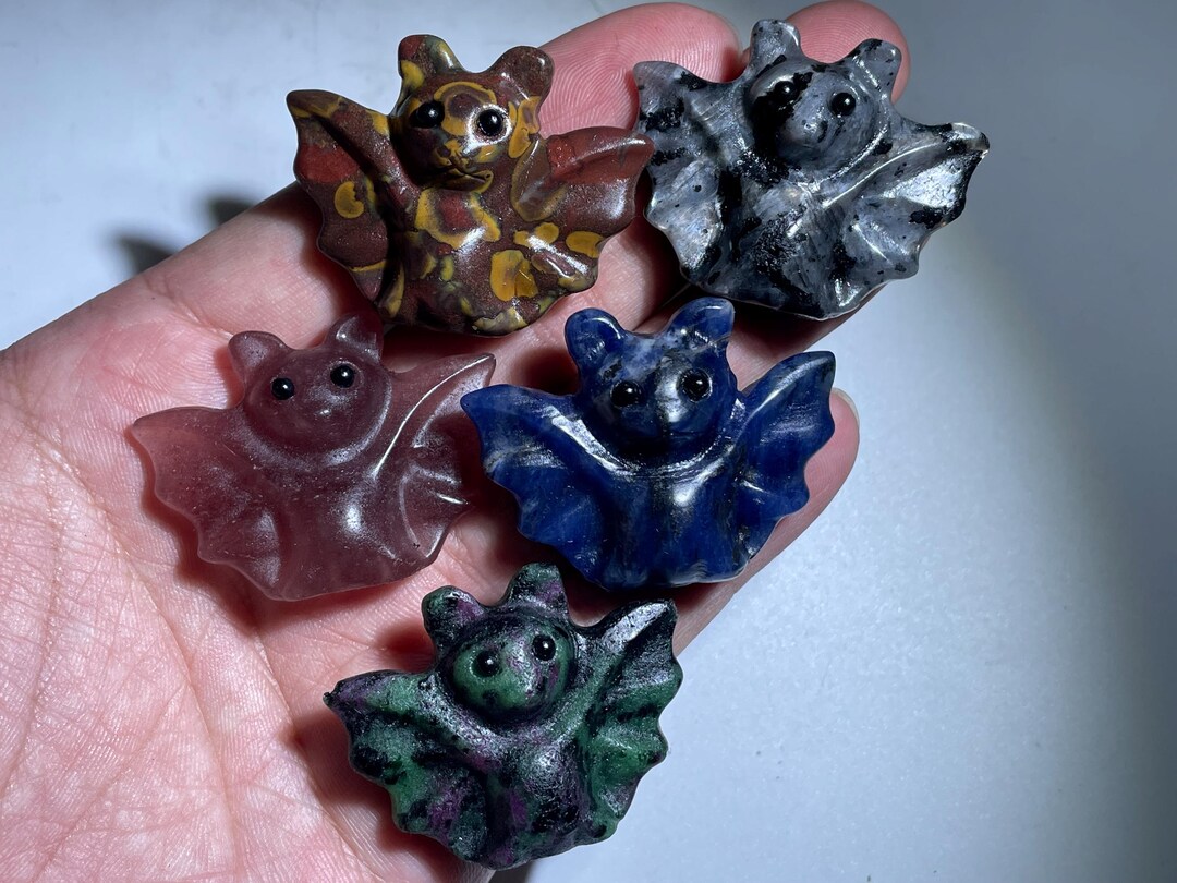 1.6" Natural Quartz Crystal Bat Skull Quartz Crystal Skull,crystal Bat ...