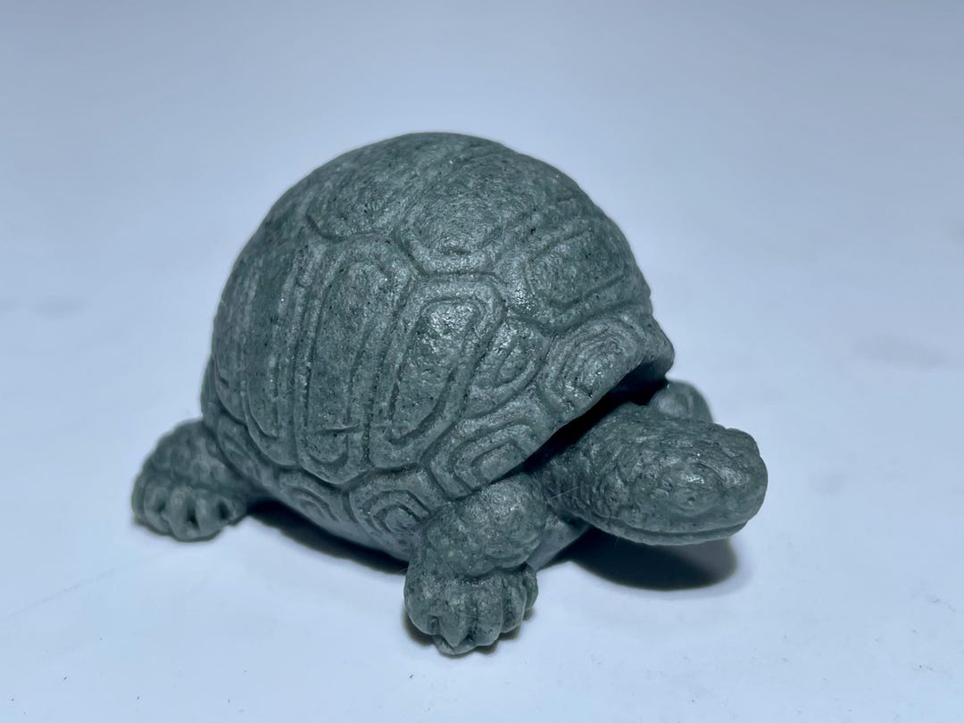 1.3" Natural Green Jade Tortoise Skull,quartz Crystal Sea Turtle,hand ...