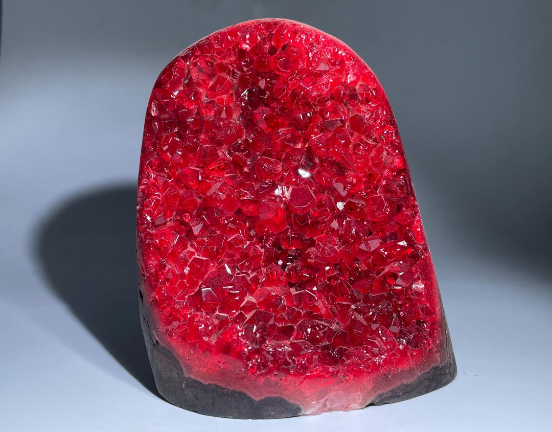 Red Quartz Crystal Geode Specimen: Home Decoration, Crystal Healing - Etsy