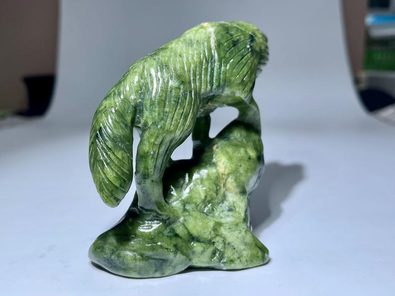 Handmade Green Jade Quartz Crystal Wolf Skull (3 Inch) - Etsy