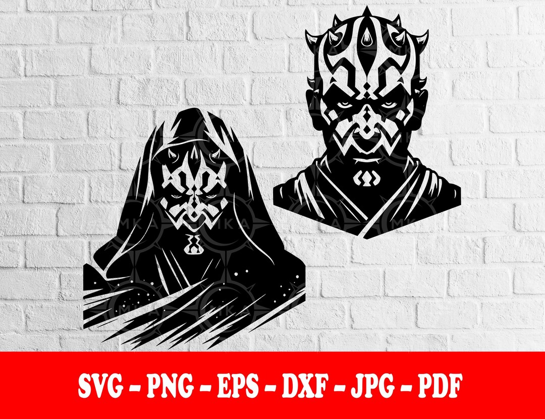 Darth Maul, 2 Pack, Star Wars, T-shirt, Sticker, Mug Wrap, Vector ...
