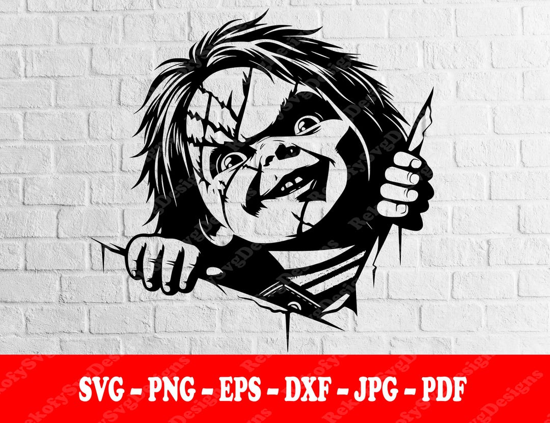 PEEKING CHUCKY, Svg, T-shirt, Sticker, Mug Wrap, Vector, Sublimation ...