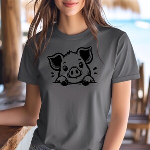 PEEKING PIG, 3 Pack, Svg, T-shirt, Sticker, Mug Wrap, Vector ...