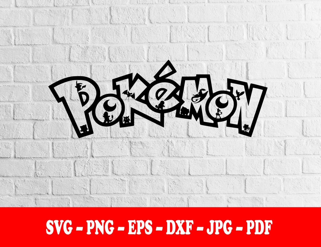 Pokemon Logo With Pokemons, T-shirt, Sticker, Mug Wrap, Vector ...