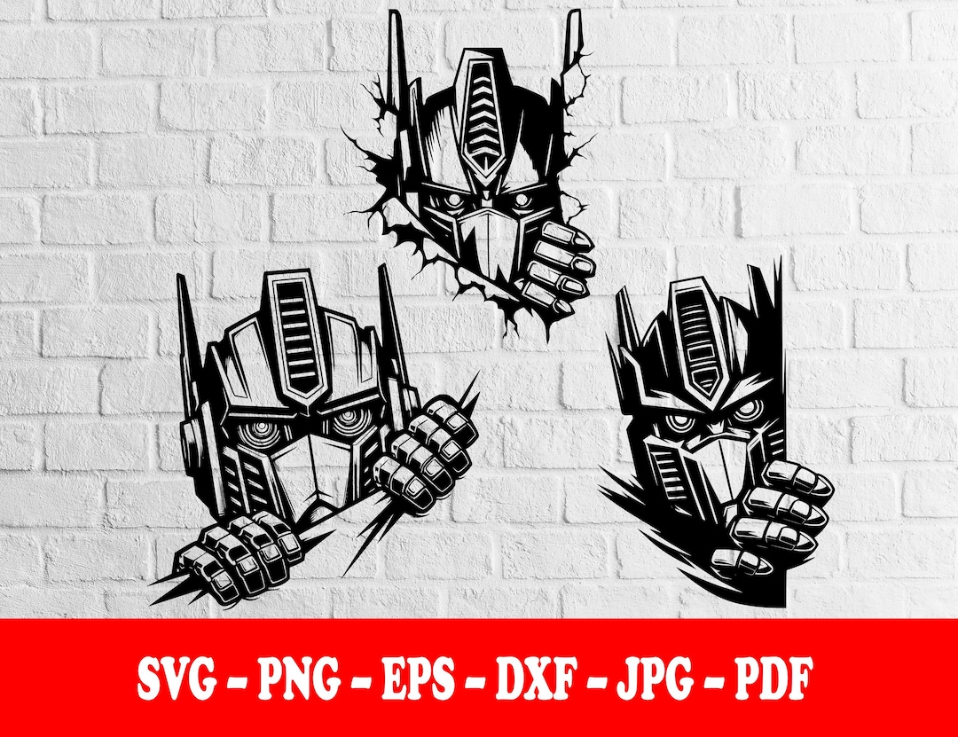 PEEKING OPTIMUS PRIME, 3 Pack, T-shirt, Sticker, Mug Wrap, Vector ...