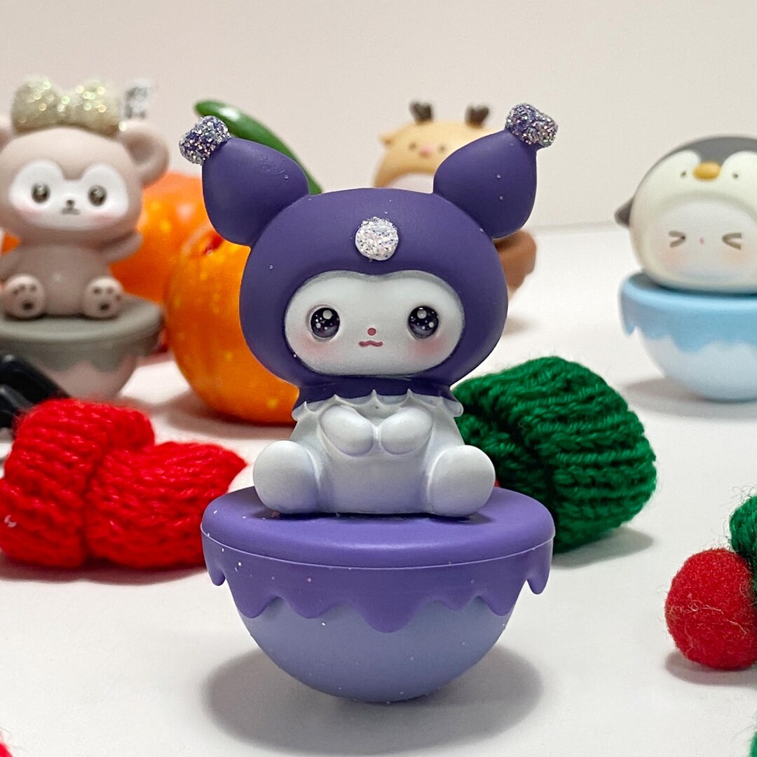 Handmade Resin Cartoon Animal Roly-poly Toy Sculpture Kawaii Desktop ...