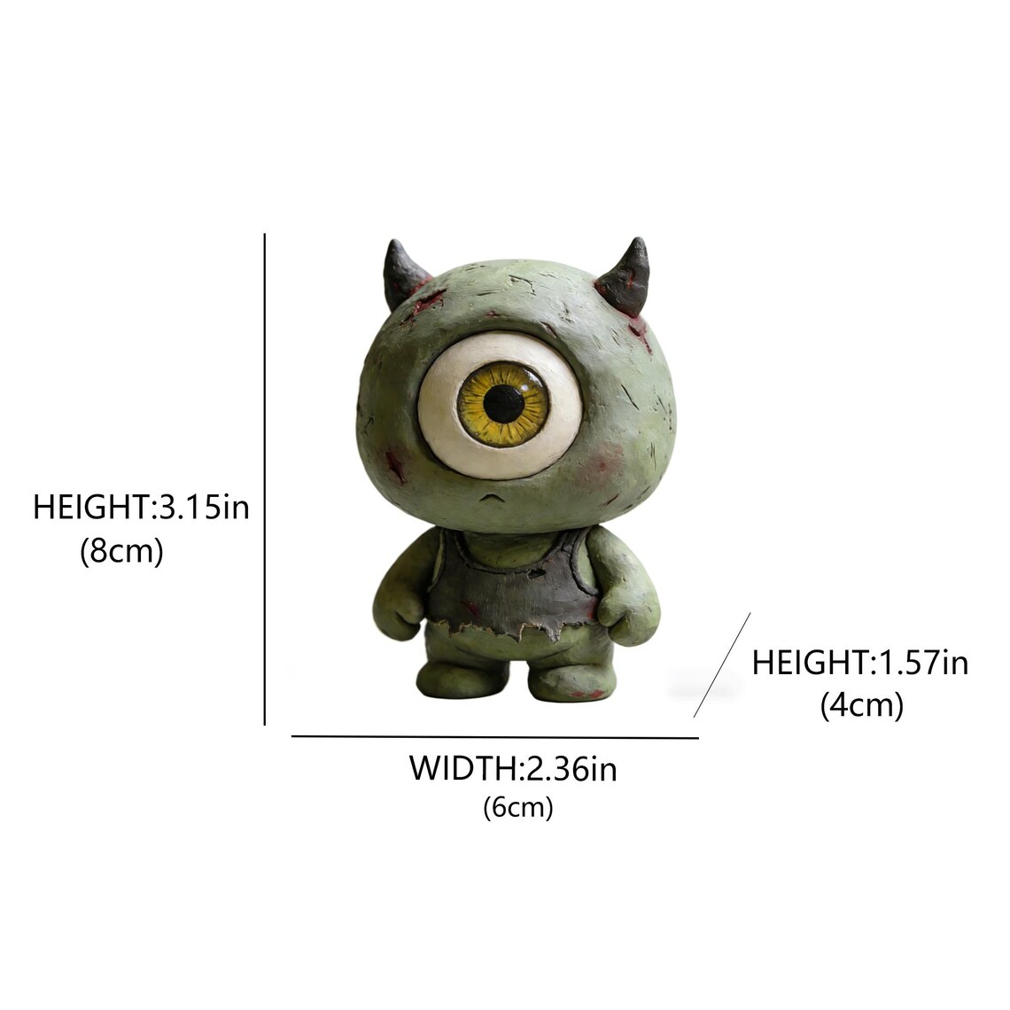 Handmade One-eyed Monster Figurine – Quirky Polymer Clay Children‘s ...