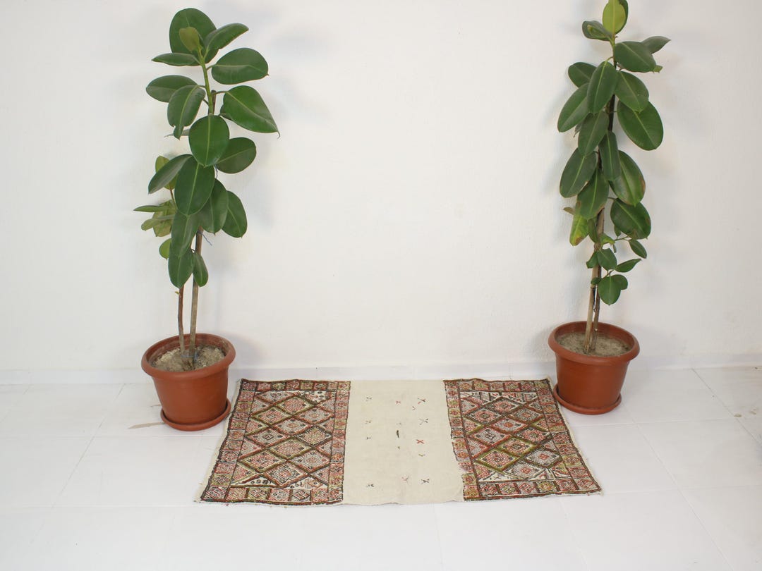 3x5 Kurdish Kilim,handmade,vintage,neutral Wool Rug,home Decor,bohemian ...