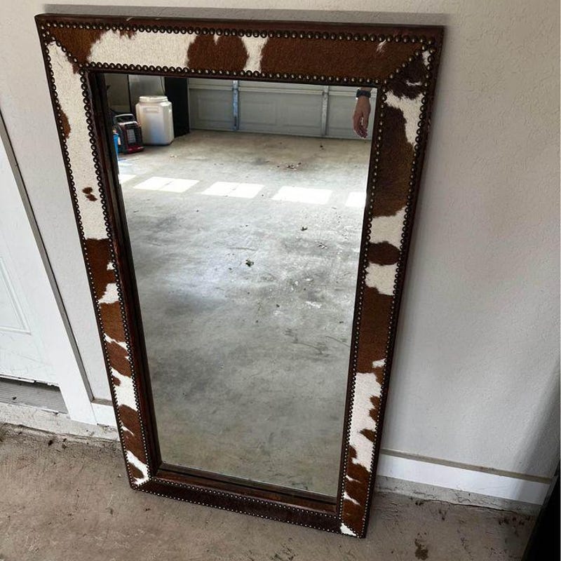Cowhide Mirror - Etsy