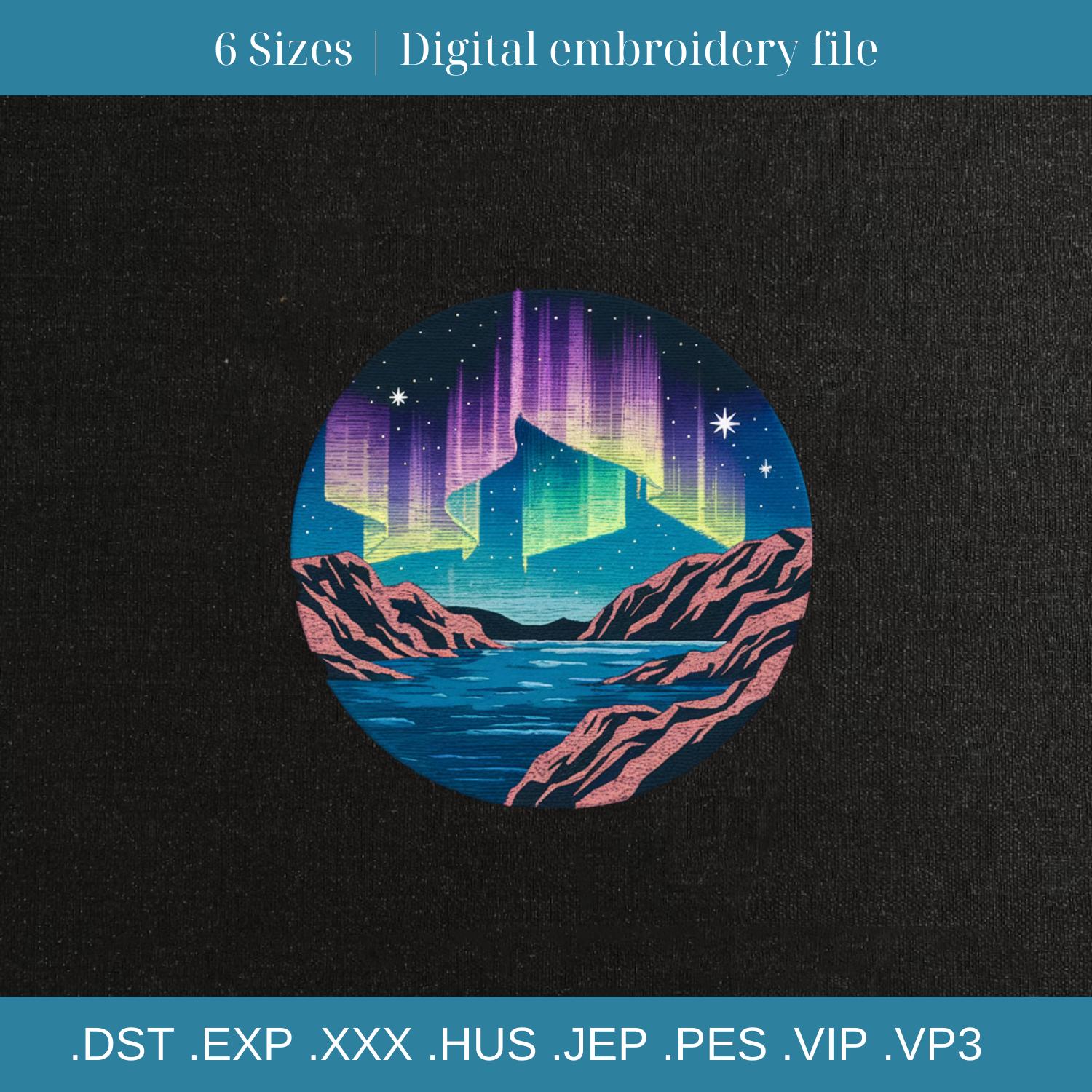 North Light Machine Embroidery Design, Northern Lights Embroidery Files ...