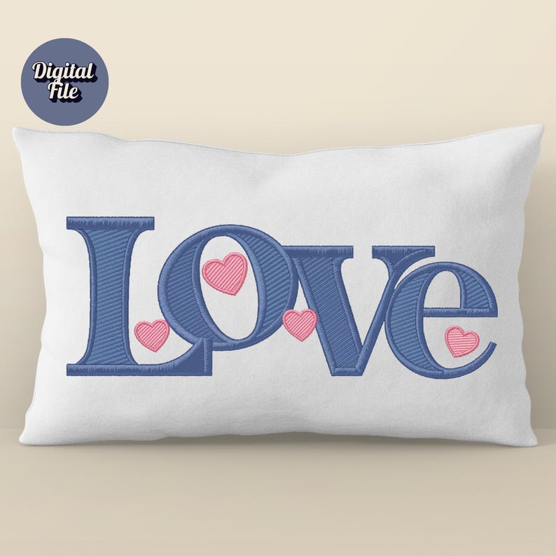 Love Machine Embroidery Design Available in 3 Sizes Instant Download ...