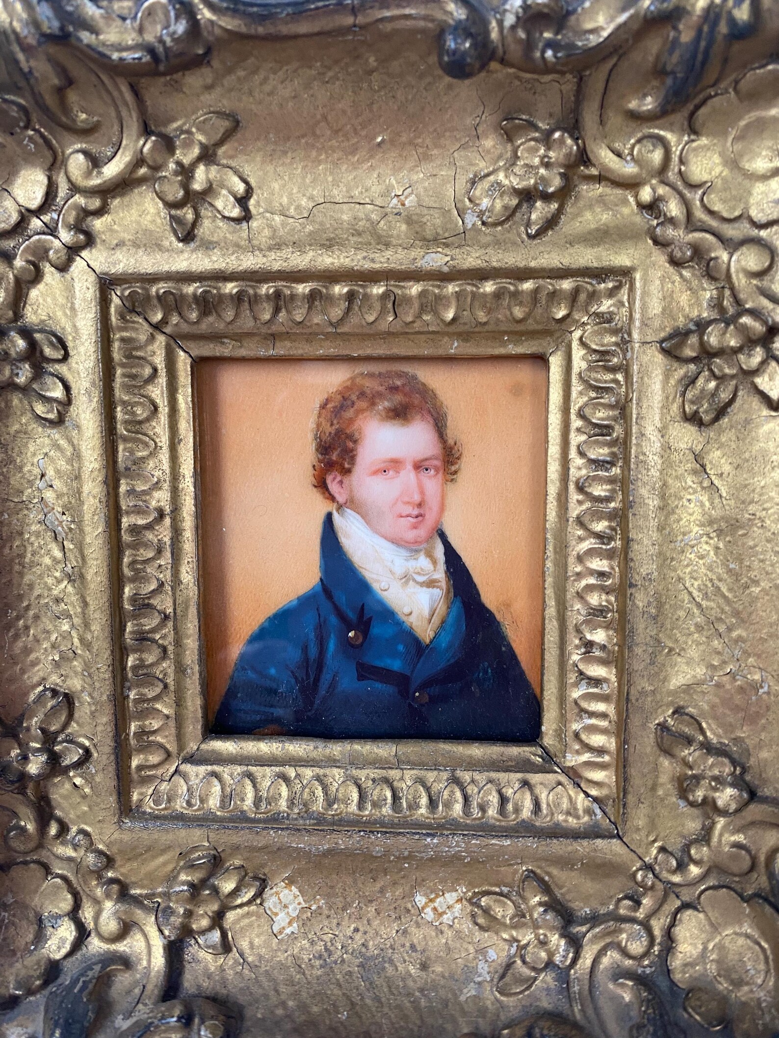 Georgian Miniature Portrait of a Fashionable Gentleman in a Lovely ...