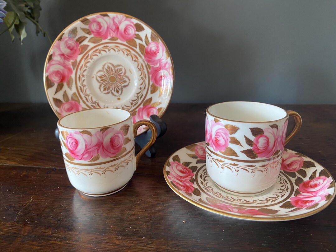 A Small Victorian Collection of Spode Cabbage Rose China. - Etsy
