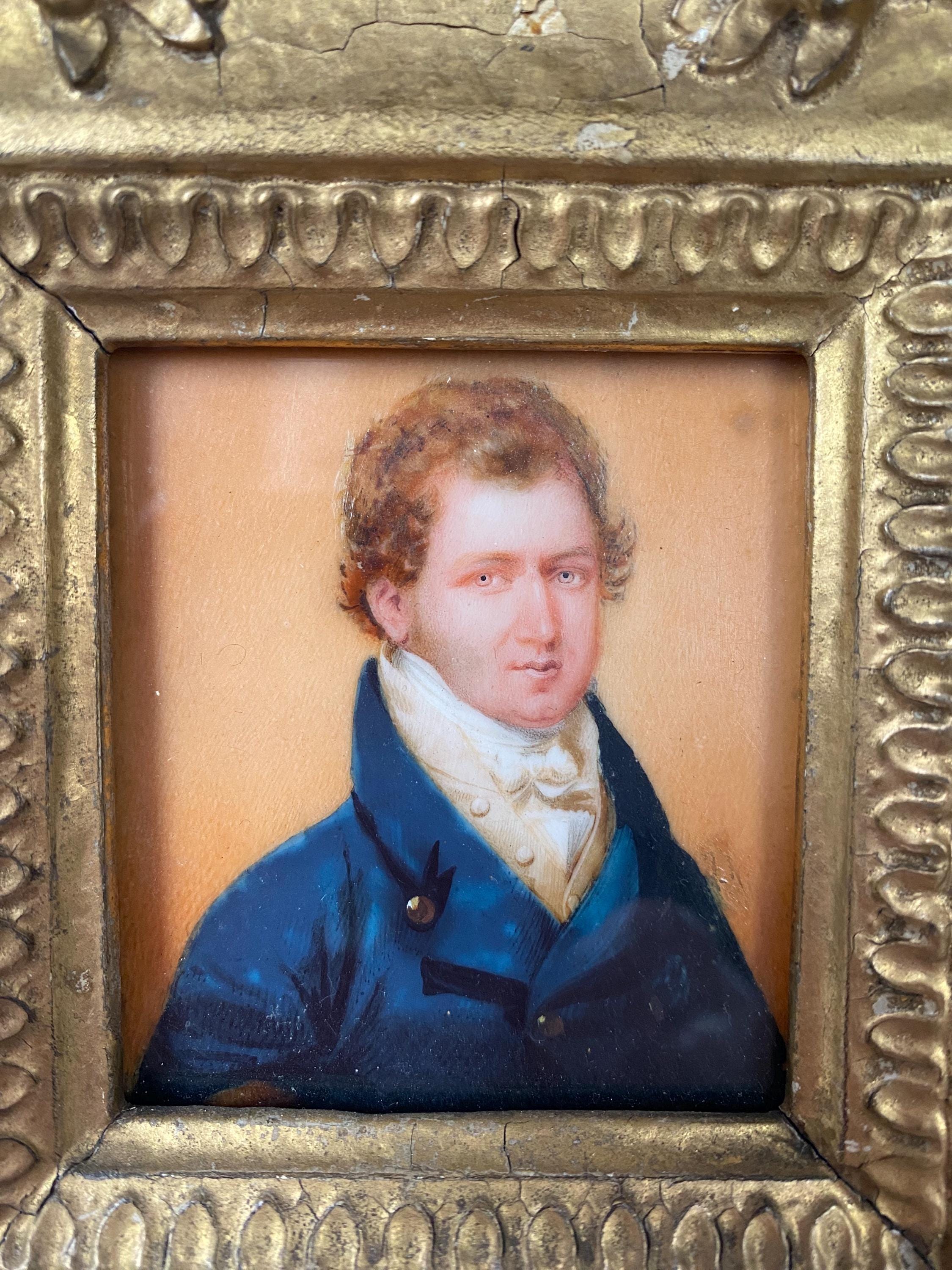 Georgian Miniature Portrait of a Fashionable Gentleman in a Lovely ...