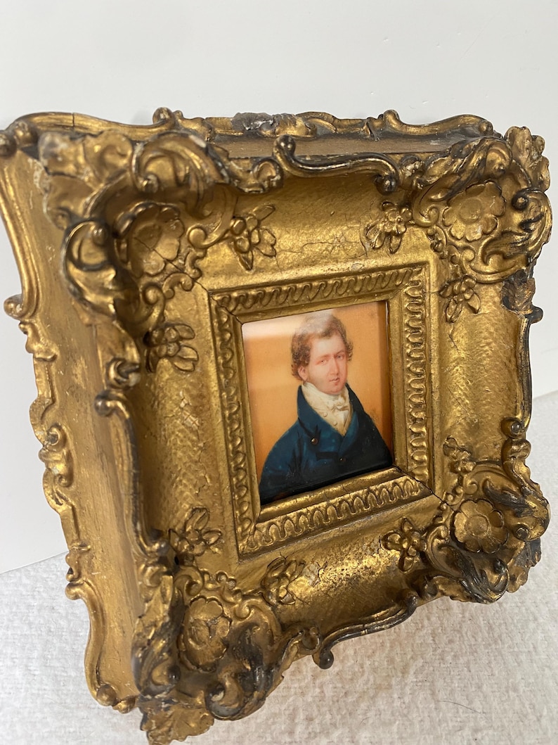 Georgian Miniature Portrait of a Fashionable Gentleman in a Lovely ...