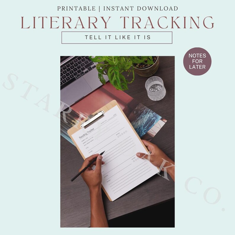 Book Review Tracker Printable: Literary Journal Page (digital Download ...