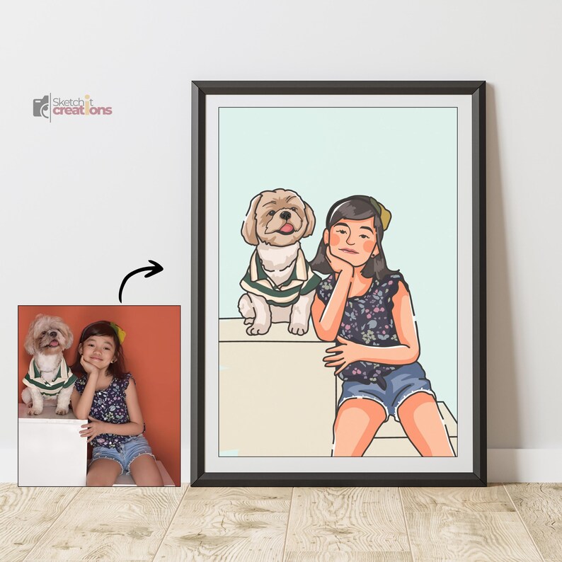 Personalised Vector Art - Photo Illustration Custom Digital Art Gift ...