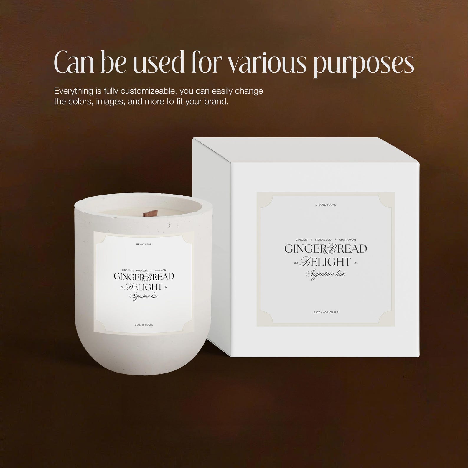 Editable Candle Label Template Bundle: Modern Design (canva) - Etsy
