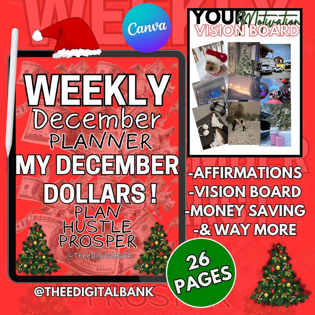 Digital Budget Planner, December Planner, Money Planner, Digital Budget ...